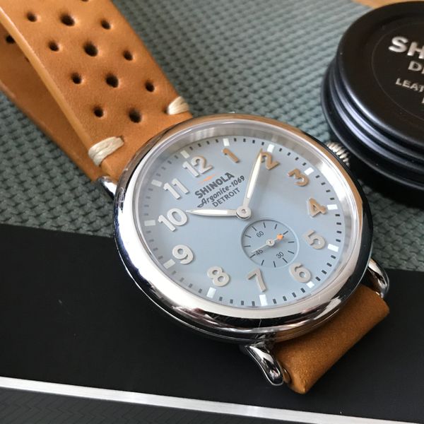 For Sale, Shinola Runwell 41 slate blue dial | WatchCharts Marketplace