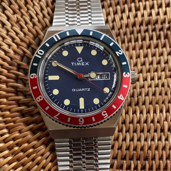 FS Timex Q reissue with "Pepsi" bezel | WatchCharts