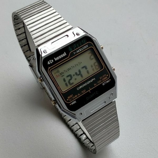 Kessel K92 R1 Chronograph Alarm Melody Vintage Original Digital Watch ...