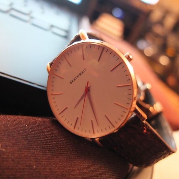 SOLD-BRATHWAIT ULTRA SLIM DRESS WATCH WITH CROC STRAP | WatchCharts