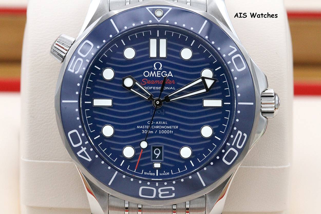 FSOT: Omega Seamaster 300M SS 42MM Diver Blue Wave Dial 210.30.42.20.03 ...