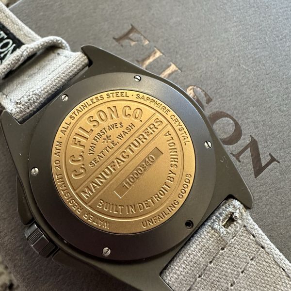 Shinola X Filson Journeyman GMT Watch Grey And Brown Leather Strap ...