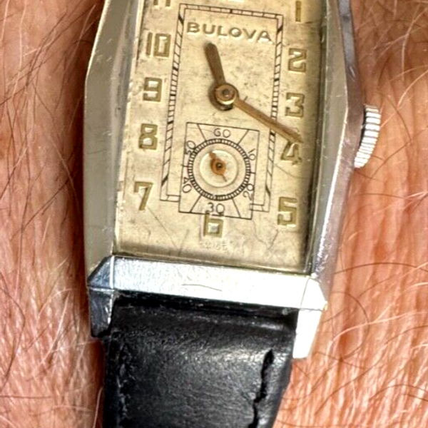 RARE ULTRA ART DECO BULOVA 17 J SS 1920s WATCH RUNS RARE UNIQUE LARGE ...
