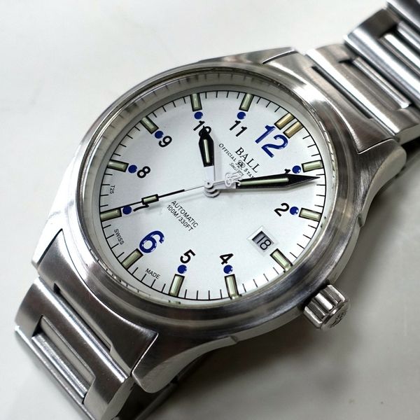 FS: BALL First Generation Fireman, 40mm, White dial, Blue accents--SOLD ...