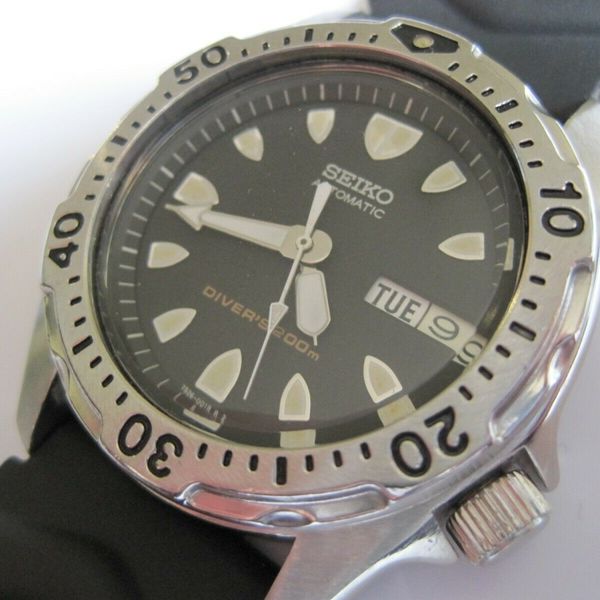 1996 MADE SEIKO 5 SPORTS AUTOMATIC DAY/DATE MENS WATCH 7S36-0010 ...