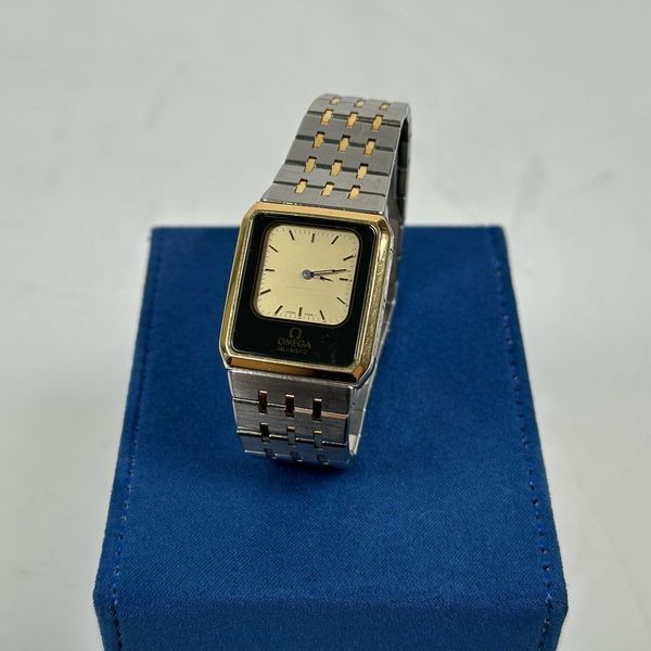 OMEGA Equinoxe Double Face Combi Digital Analog Dual Watch Quartz Gold ...