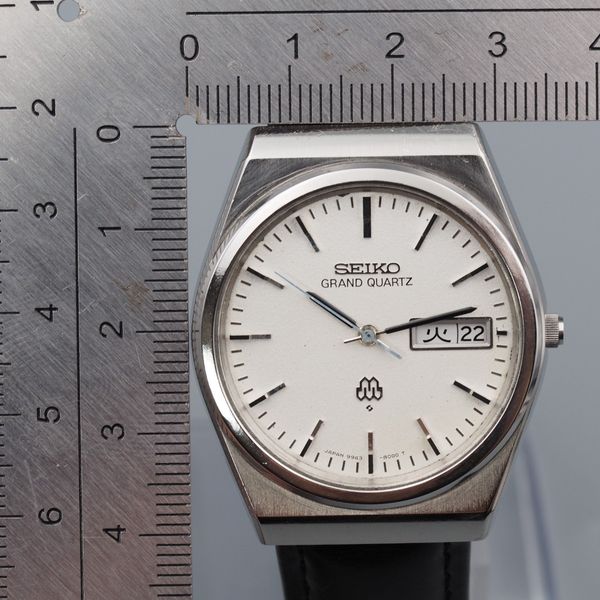 [Near MINT] Vintage SEIKO Grand Quartz 9943-8000 White Dial Day Date ...