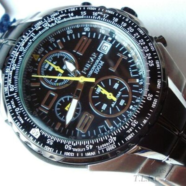 NEW/NWT BY SEIKO PULSAR PF3183 TECH GEAR CHRONOGRAPH ALARM FLIGHT ...