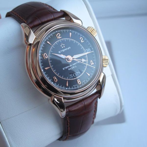 Eterna Matic 1948 Reveil 18K gold - EU location - Worldwide shipping ...