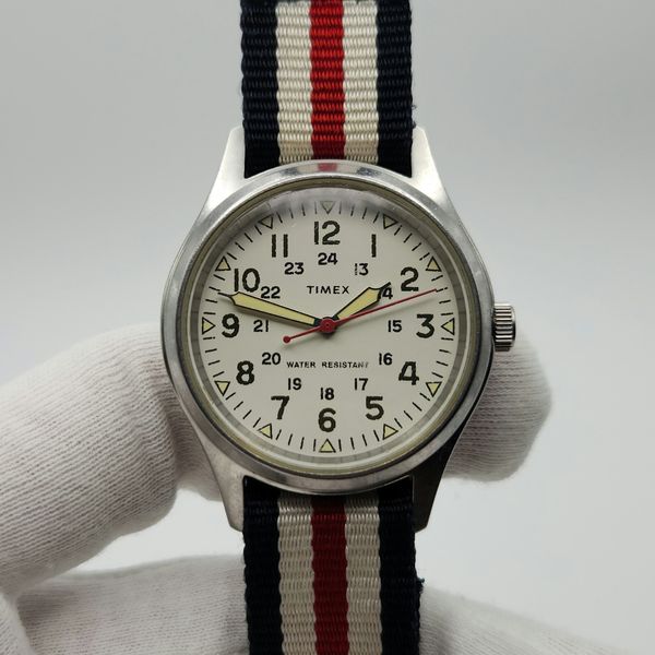 Reloj de cuarzo Timex x J.Crew tono plata con correa OTAN multicolor ...