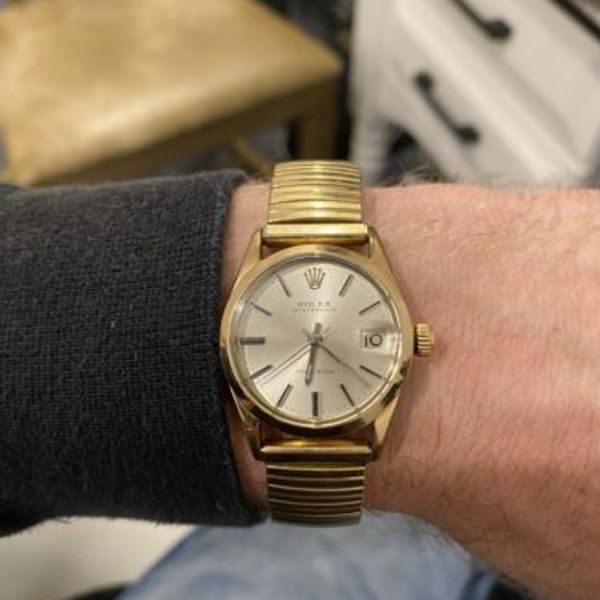 80’s Rolex Oysterdate Precision Gold Plated Men’s Wristwatch ...