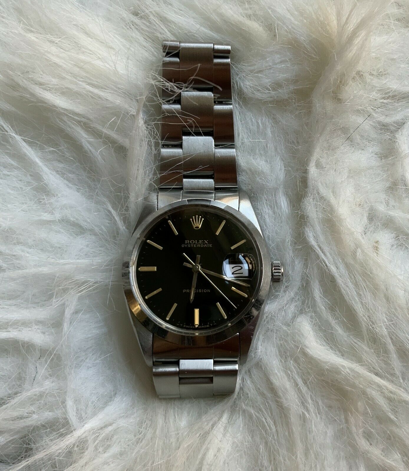 Stunning Rolex Oysterdate Precision model 6694 Black Dial | WatchCharts