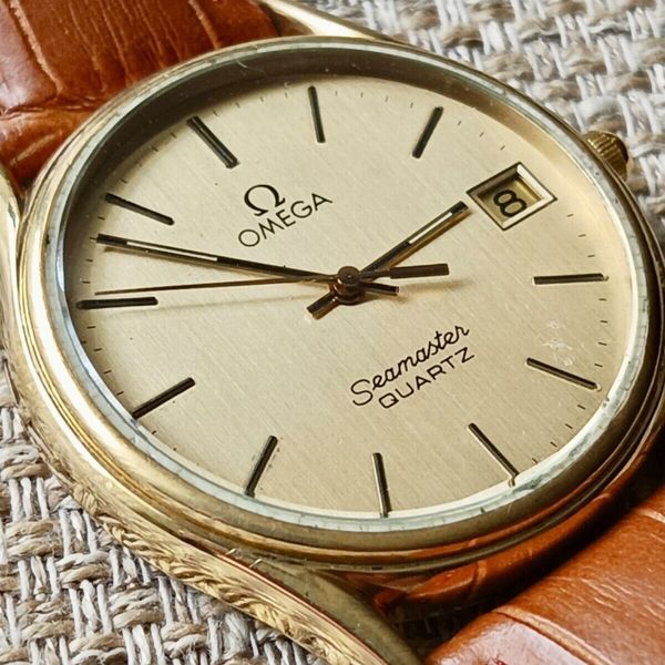 â OMEGA Seamaster- Quartz - Gold Plated - Date - RARE Vintage â ...