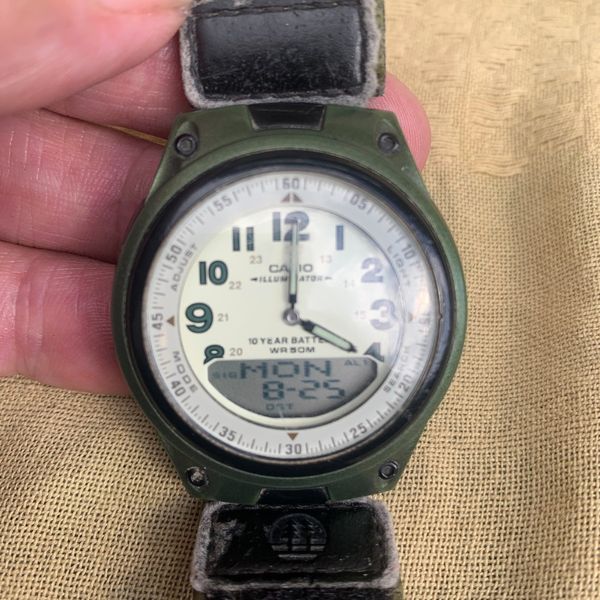 CASIO TELEMEMO 30 ANALOGUE / DIGITAL WATCH AW-80 module 2747 ...