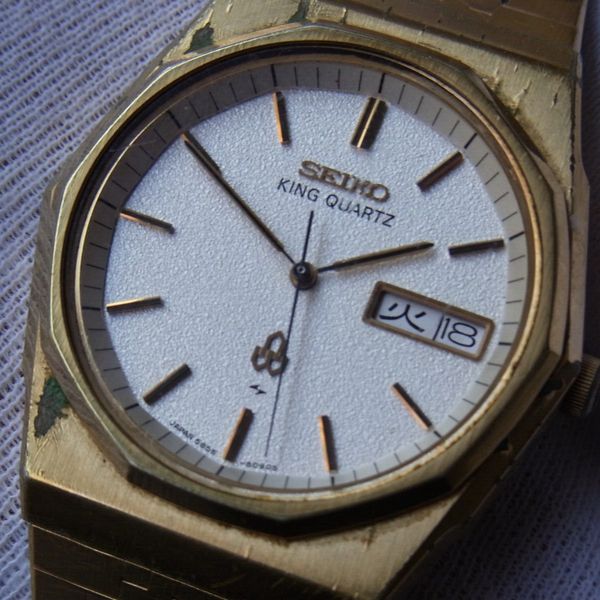 SEIKO KING QUARTZ 5856-8080 DAINI VINTAGE MENS QUARTZ WATCH WORKING ...