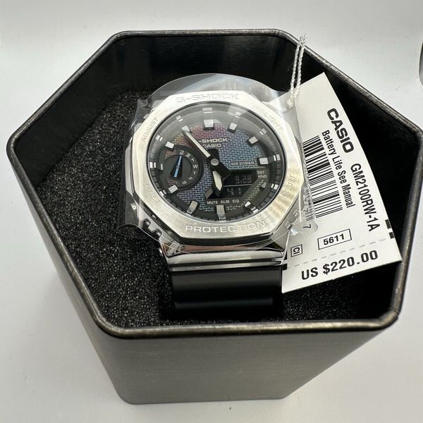 Casio G-Shock Rainbow Brick Wall Octagonal Analog-Digital Watch ...