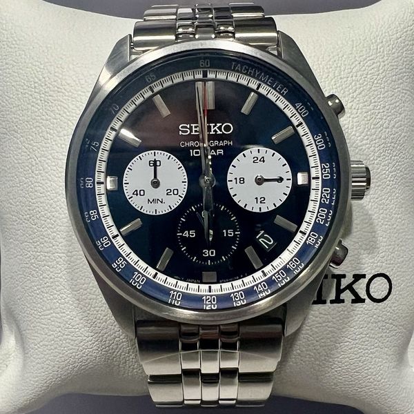 Seiko Blue Men's Chronograph Watch - SSB427P1 + Box | WatchCharts ...