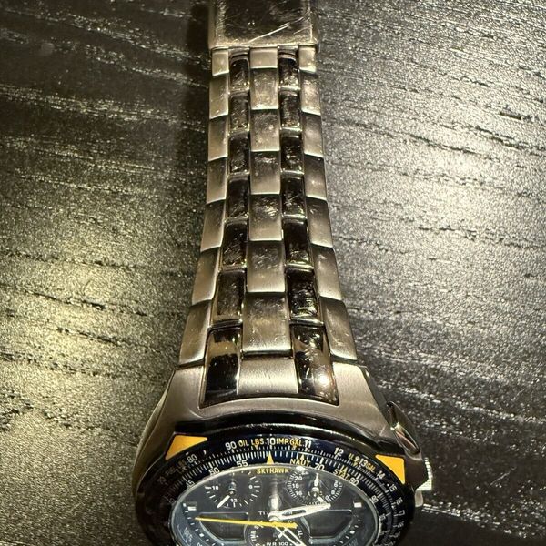 CITIZEN EcoDrive Skyhawk TITANIUM Blue Angels Pilot Watch JR3090-58L ...