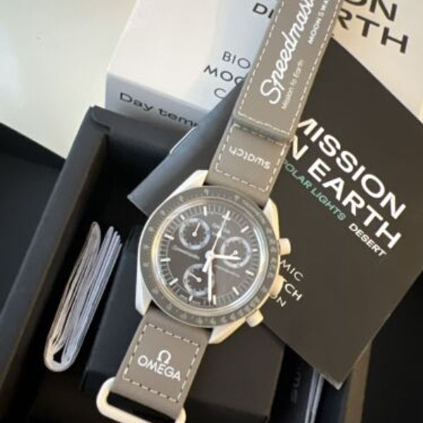 Omega x swatch moonswatch Mission To Earth - Desert - used SO33T103 ...