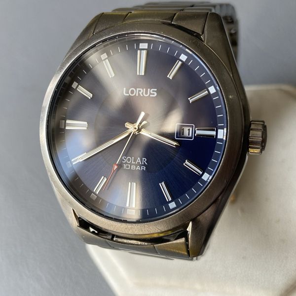 Mens Lorus Solar By Seiko Designer Watch Date Navy Blue Genuine ...