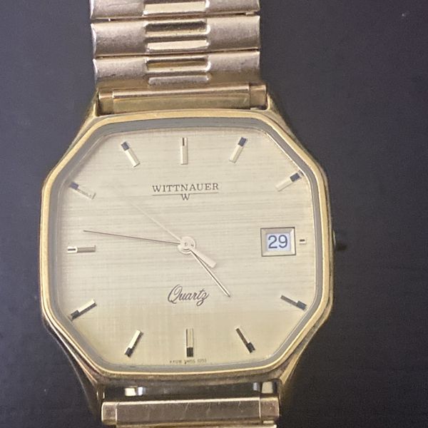 Vintage Wittnauer Mens Watch Double Decahedron 8 Sided Gold Engraved ...