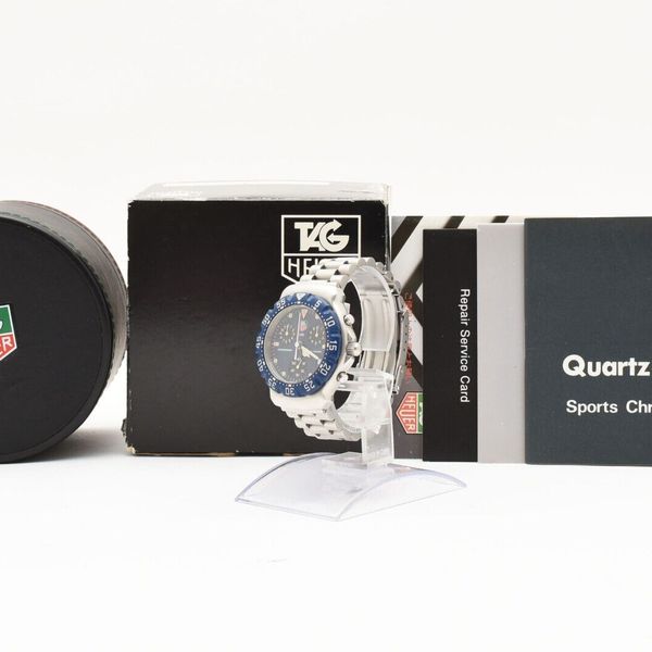 [N Mint]TAG HEUER Formula 1 Chronograph CA1210 Blue Dial Chrono Watch ...
