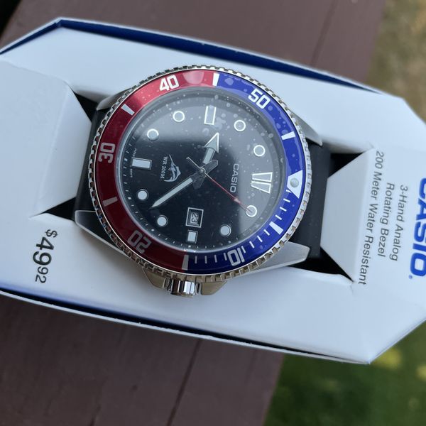 [$25 USD] Casio Marlin Duro MDV106B-12TN, Pepsi Bezel $25, half price ...