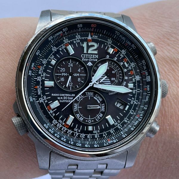 CITIZEN WATCH ECO DRIVE RADIO CONTROLLED E670-S043603 TITANIUM ...
