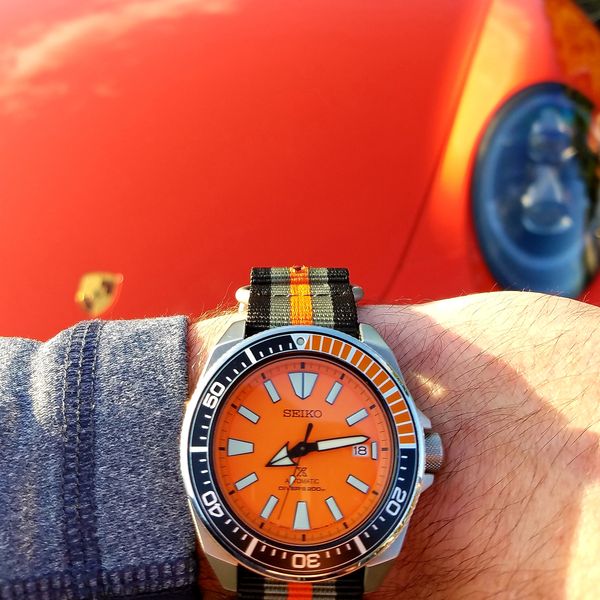 Seiko SRPB97 orange dive watch! | WatchCharts Marketplace