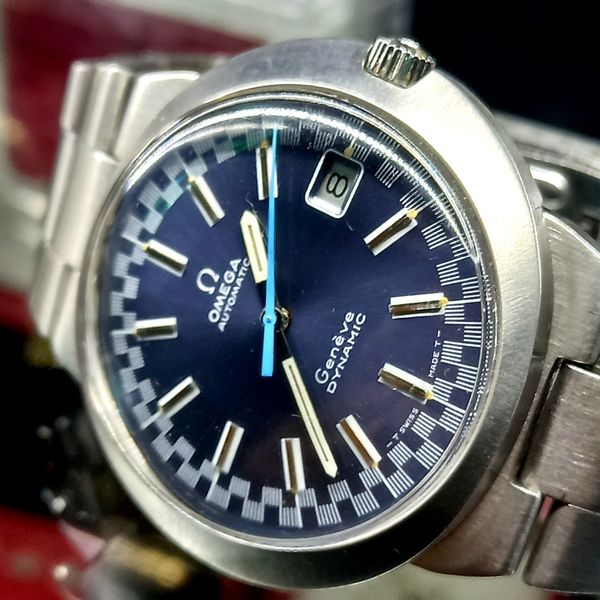 OMEGA AUTOMATIC GENEVE DYNAMIC DIAL RACING WATCH | WatchCharts Marketplace