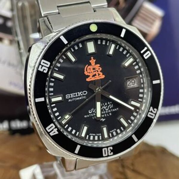 Seiko 7005-8140 Iranian Royal Army Automatic (SHAHI) Refurbished ...