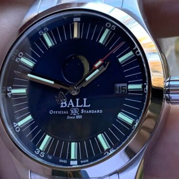 BALL ENGINEER II MOONPHASE 41MM WITH STAINLESS STEEL BRACELET NM2282C ...