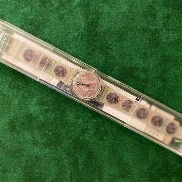 Swatch GK255 Sesterce 'In Time/Money We Trust' Henry Lucas Design Wrist ...