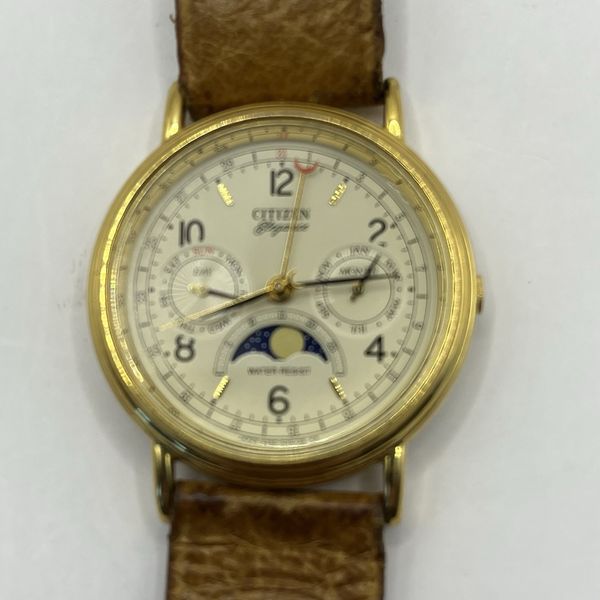 Rare Vintage 80s Citizen Elegance 6350-G30241 K Triple Calendar Moon ...