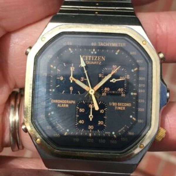 Vintage Citizen Chronograph RARE P-3530-351212-Y Multifunction watch ...