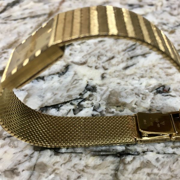 OMEGA # 1455. 14K YELLOW GOLD QUARTZ LADY DRESS WATCH BEAUTIFUL 40 GRAM ...