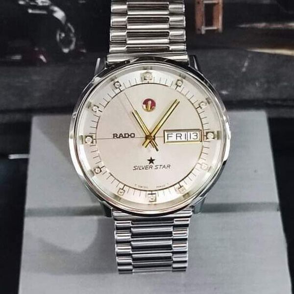 NOS RARE VINTAGE RADO SILVER STAR WRISTWATCH FROM 1970S PERFECT WORKING ...