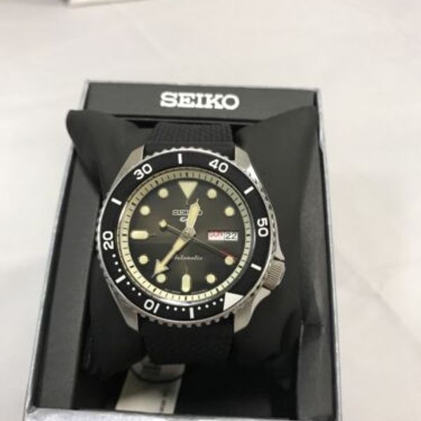 SEIKO Automatic SEIKO 5 Men's Black Silicone Watch - SRPD95 MSRP: $295 ...