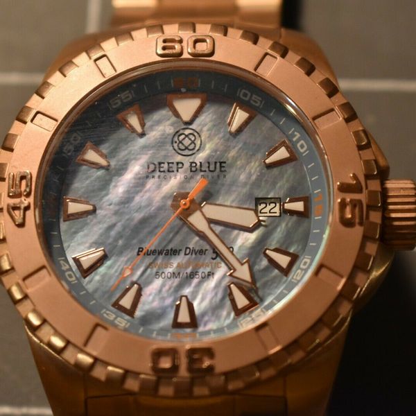 Deep Blue Bluewater Diver 500 Watch Swiss Automatic | WatchCharts
