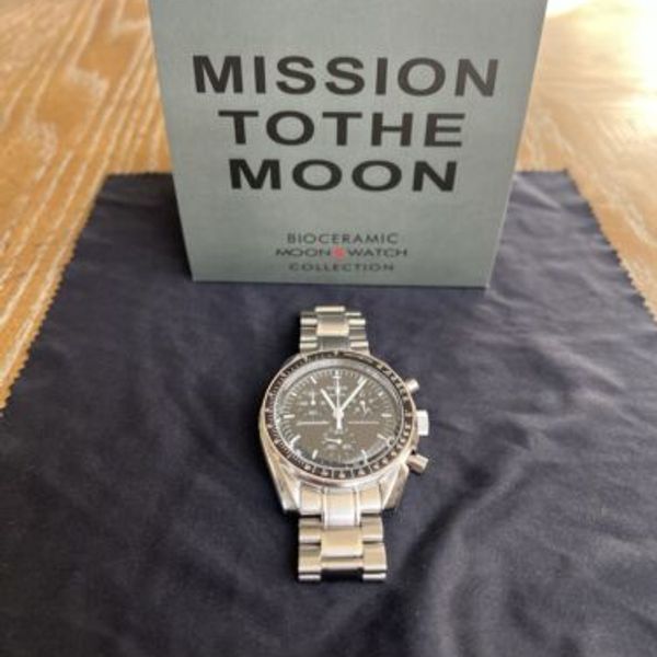 Omega Swatch mod - Stainless Steel Case and Bracelet Moon watch ...