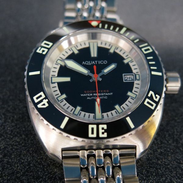 FS: Aquatico Dive watch with bead of rice bracelet and full kit ...