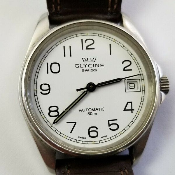 Glycine 3186 automatic 25 jewels Vintage Watch eta cal 2824-2 Swiss ...