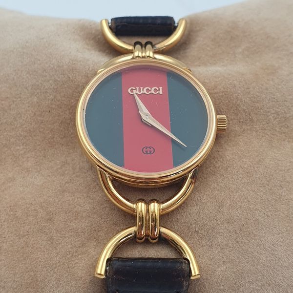 Gucci 6000L Quartz Watch Gold Tone Red and Green Boxed Vintage ...
