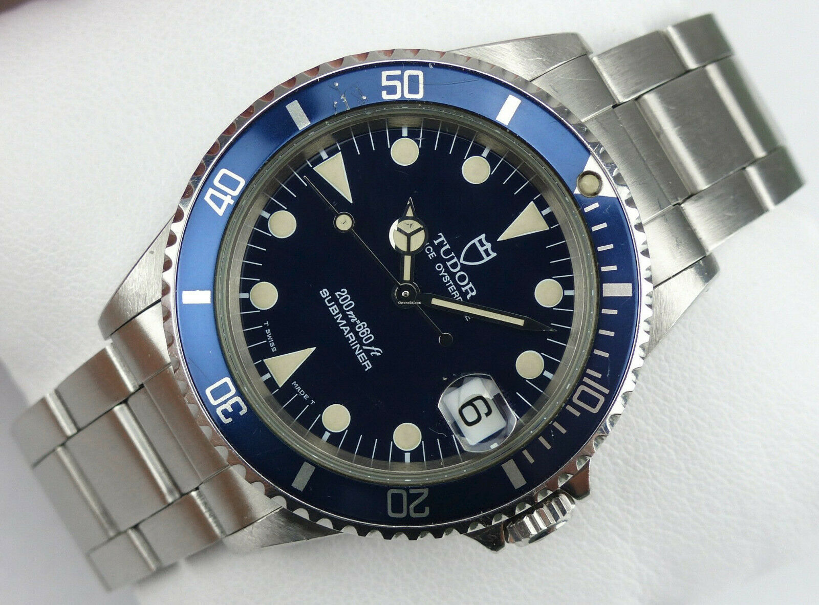 Unpolished All-Original 1993 Tudor Blue Submariner 75090 | WatchCharts