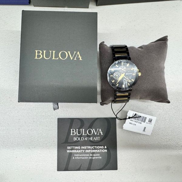 Bulova Modern Black Dial Two-tone Men's Watch 98C124 - BRAND NEW ...
