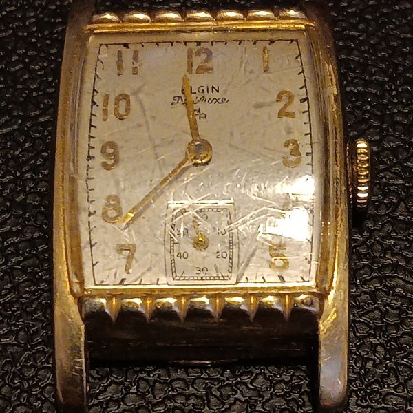 Elgin Deluxe Men's 10K Gold Filled Vintage Mechanical Watch Working ...