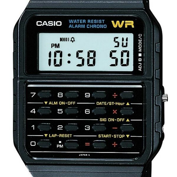 Casio Men's CA53W Calculator Watch Back To The Future Marty McFly Top ...