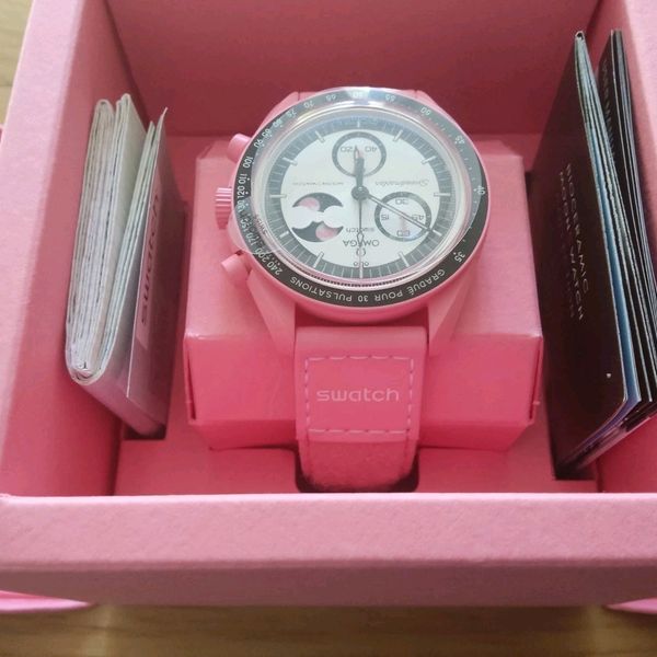 Swatch X Omega Moonswatch Mission To The Pink Moonphase New Original ...