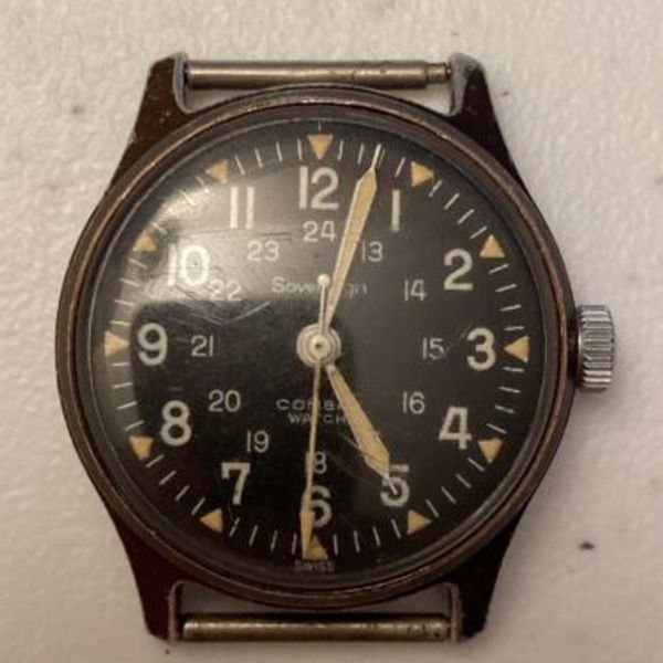 RUNS - COMBAT ISSUE - SOVEREIGN #1264 - MILITARY VINTAGE MEN'S WRIST ...
