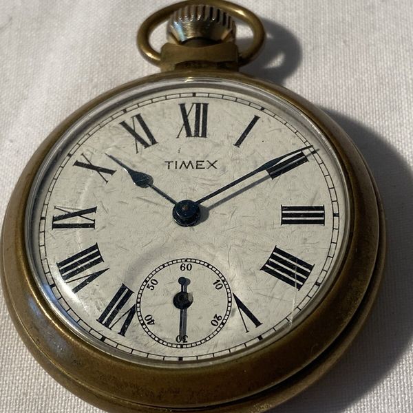 Vintage Timex , Gold Tone Pocket Watch. Working | WatchCharts Marketplace